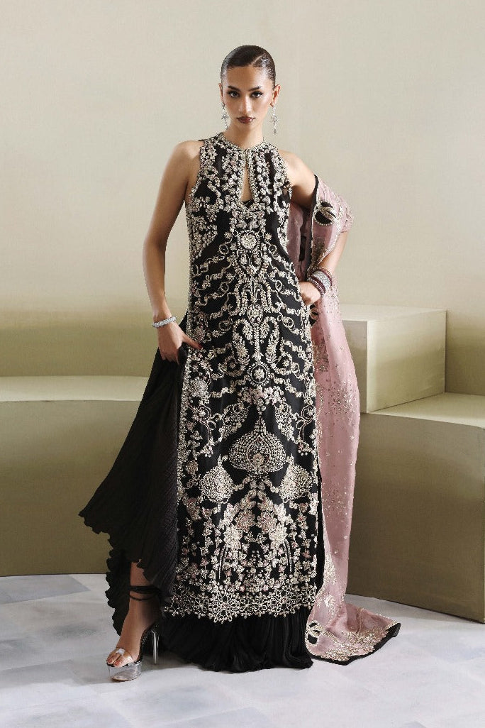 Myrren – Black Hand‑Embellished Soraya Gown | Labels & Co